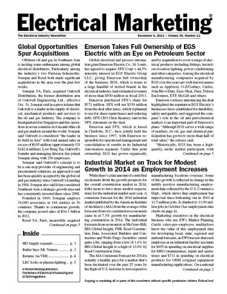 Electrical Marketing Digital Edition: December 6, 2013 | Electrical ...