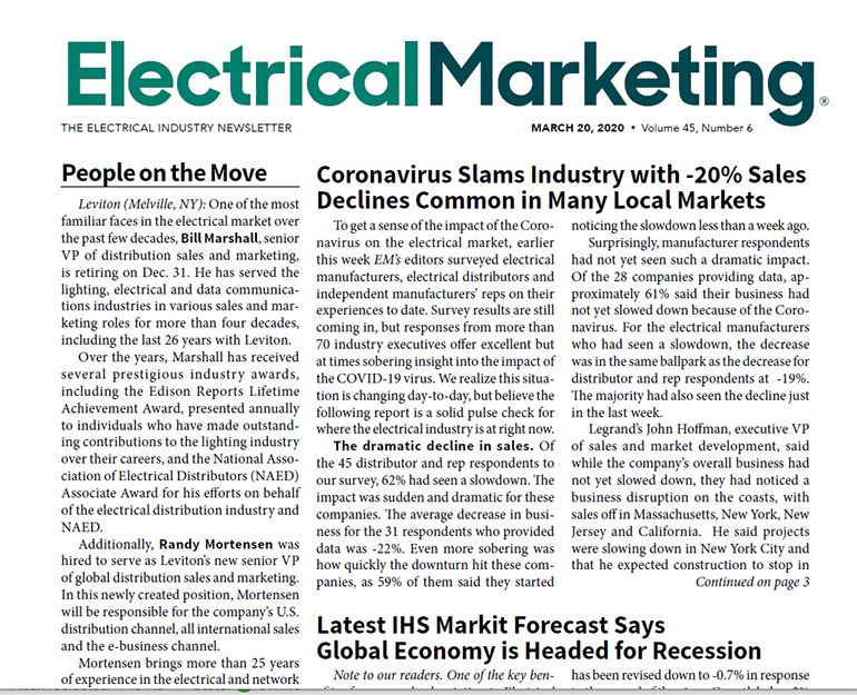 Electrical Marketing - March 20, 2020 | Electrical Marketing