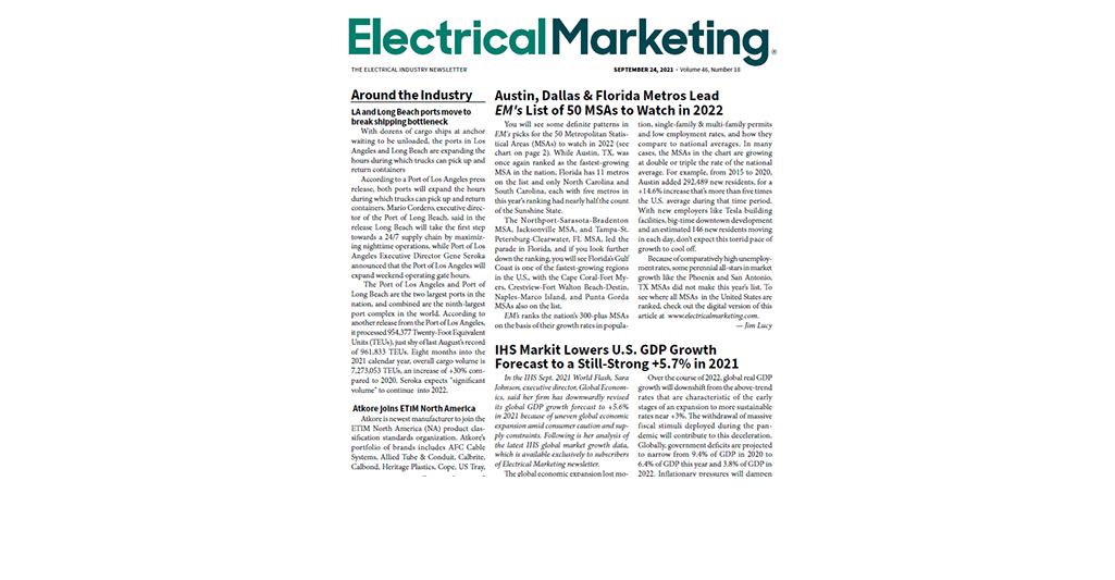 Electrical Marketing - September 24, 2021 | Electrical Marketing