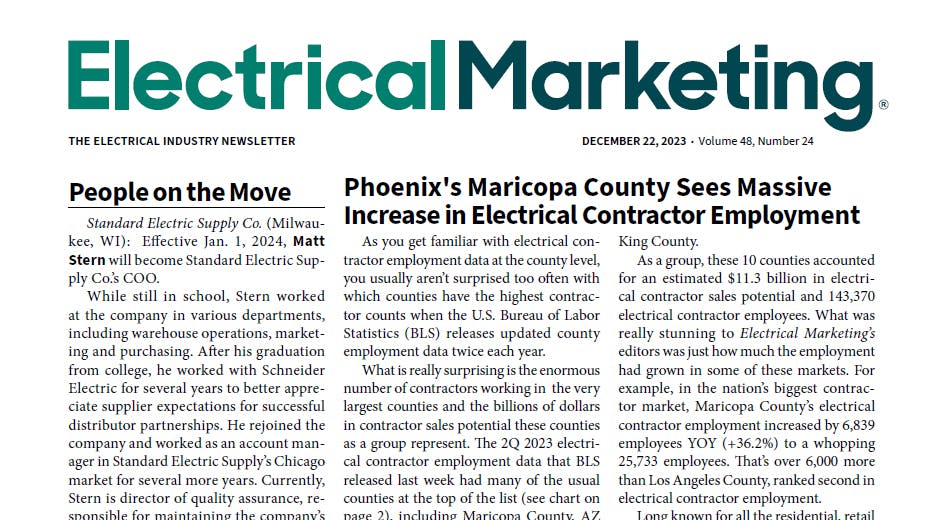 Electrical Marketing - December 22, 2023 issue | Electrical Marketing