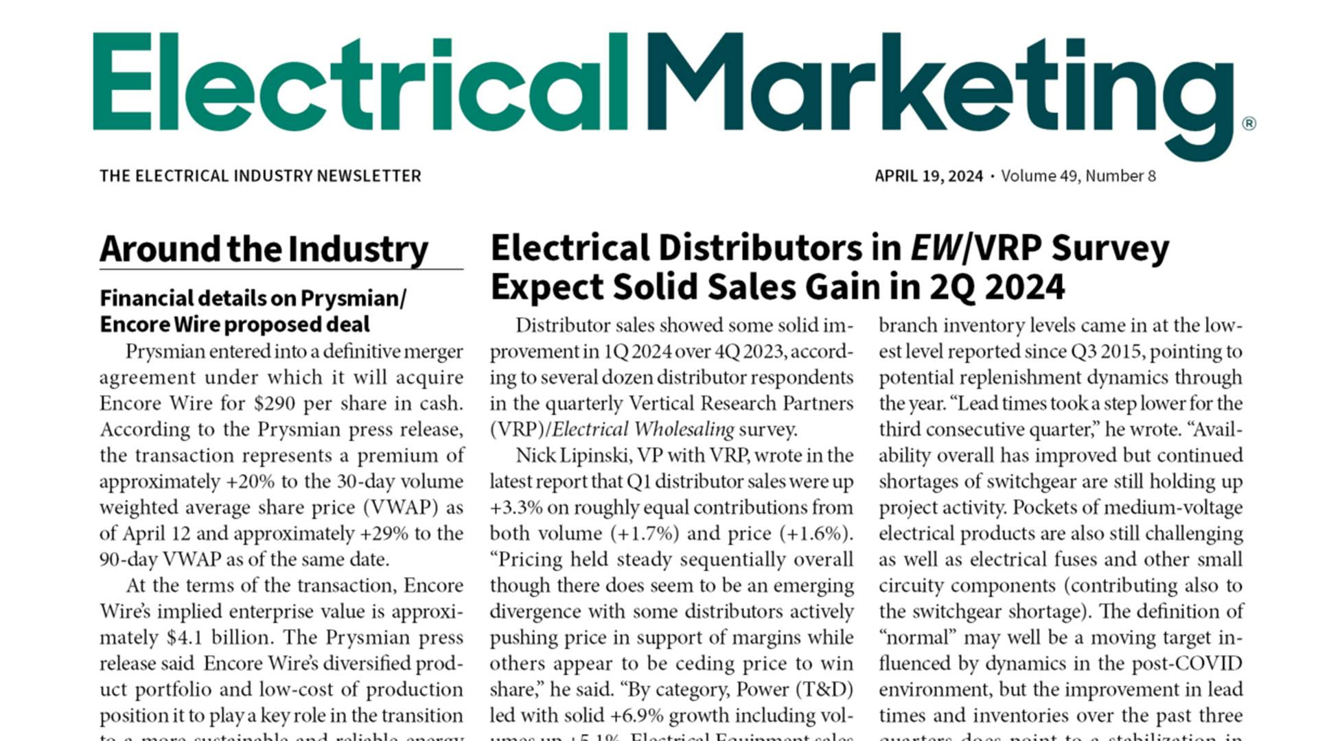 Electrical Marketing - April 19, 2024 | Electrical Marketing